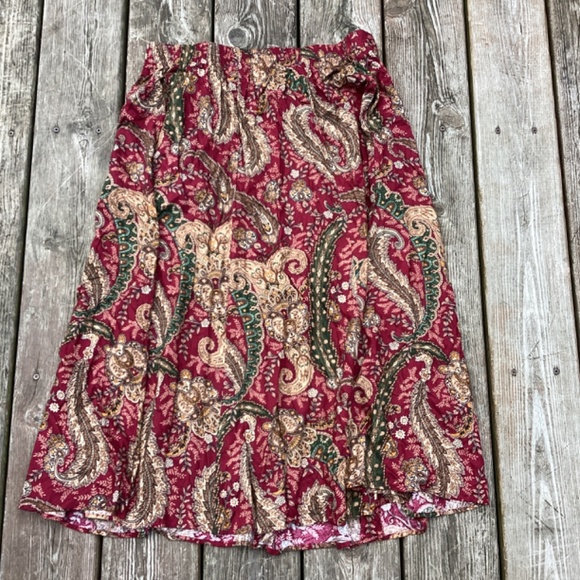 Koret | Skirts | Vintage Koret Petites Paisley Button Front Swingy ...